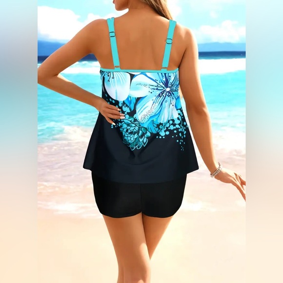 Boutique | Swim | New 2 Pc Floral Tankini Swim Set Womens Bathing Suit ...